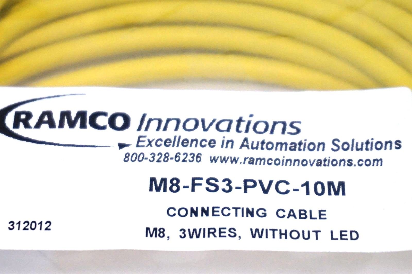 NEW RAMCO M8-FS3-PVC-10M CONNECTING CABLE M8FS3PVC10M - SB Industrial ...