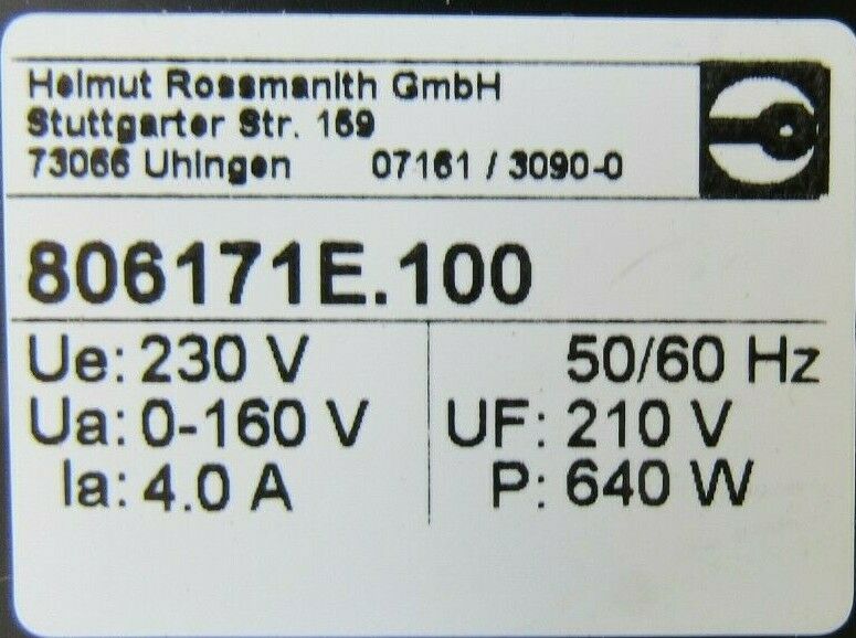NEW ROSSMANITH 806171E.100 DRIVE 806171E100 - SB Industrial Supply, Inc.