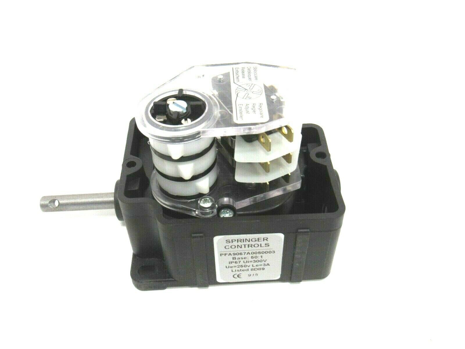 NEW SPRINGER CONTROLS PFA9067A0050002/PF LIMIT SWITCH BASE 50:1 075912 ...