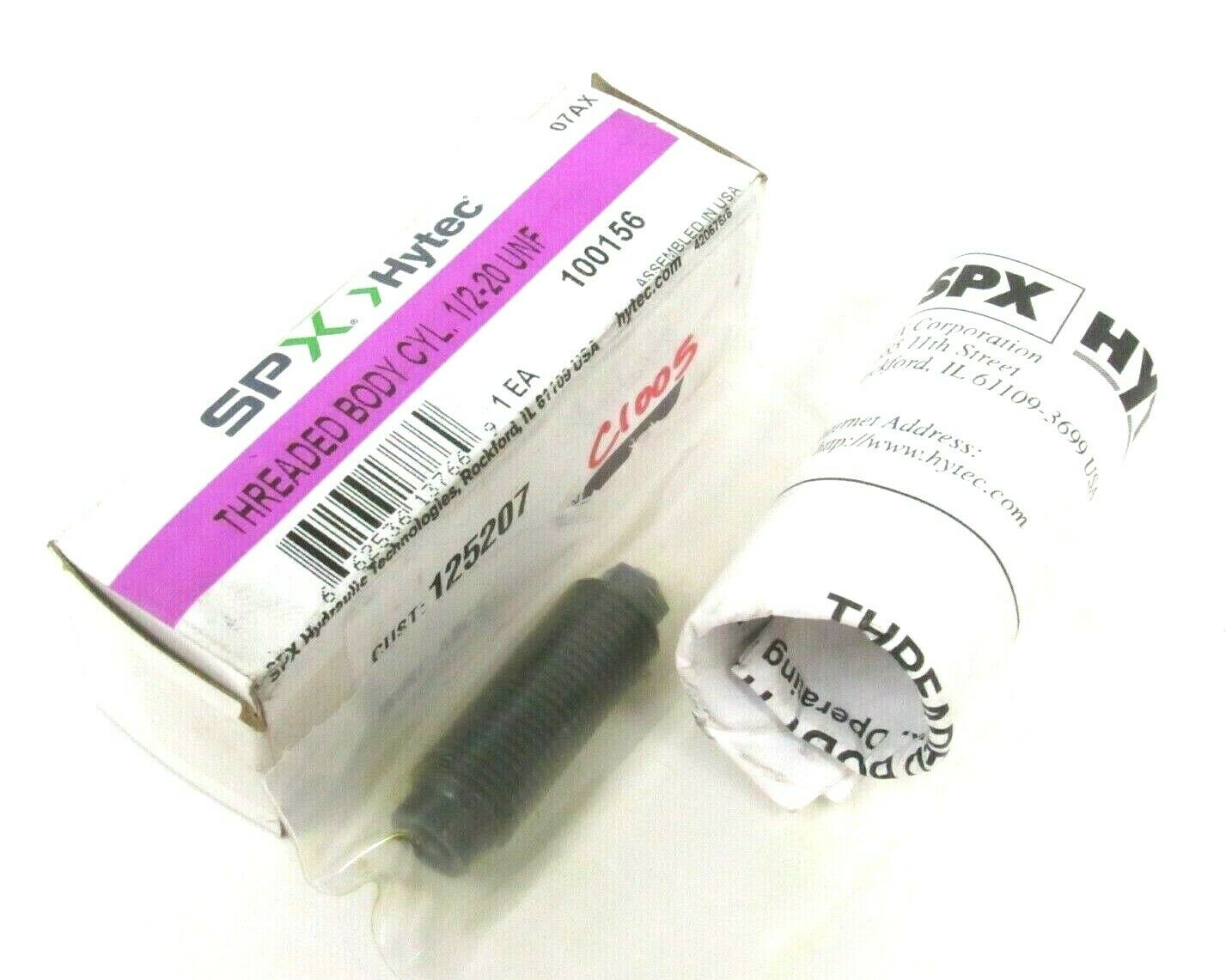 NEW SPX HYTEC 100156 1/2-20 UNF THREADED BODY CYLINDER - SB Industrial ...