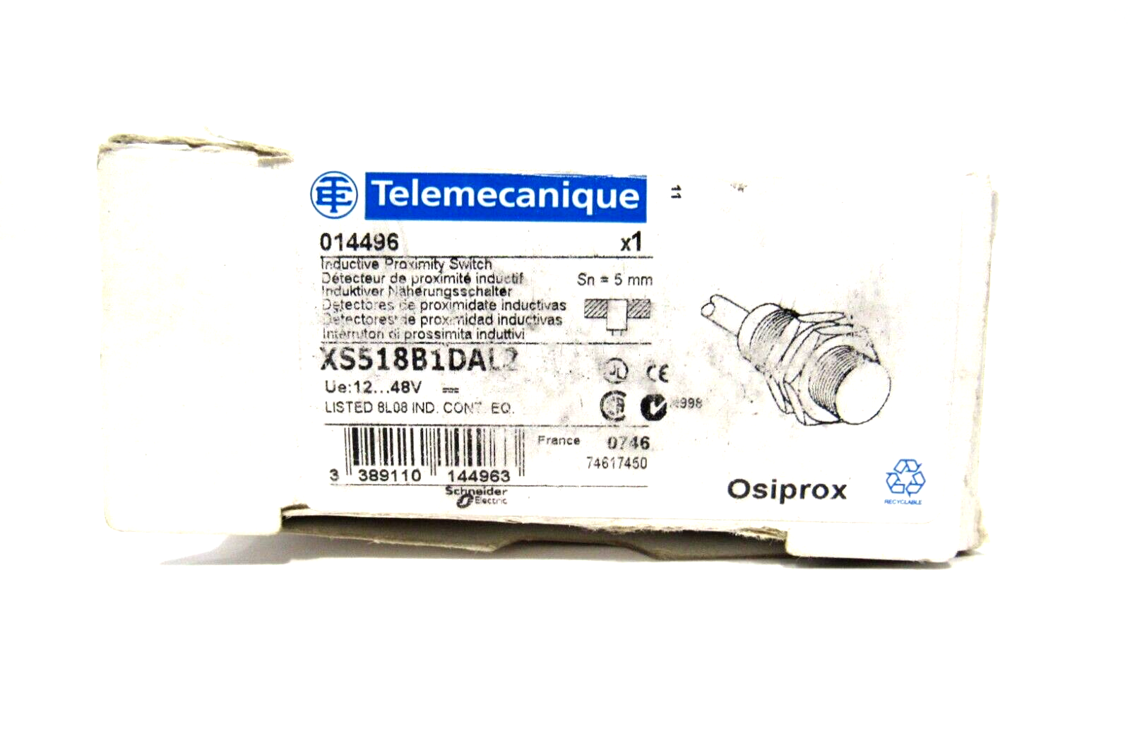 NEW TELEMECANIQUE XS518B1DAL2 PROXIMITY SWITCH - SB Industrial Supply, Inc.