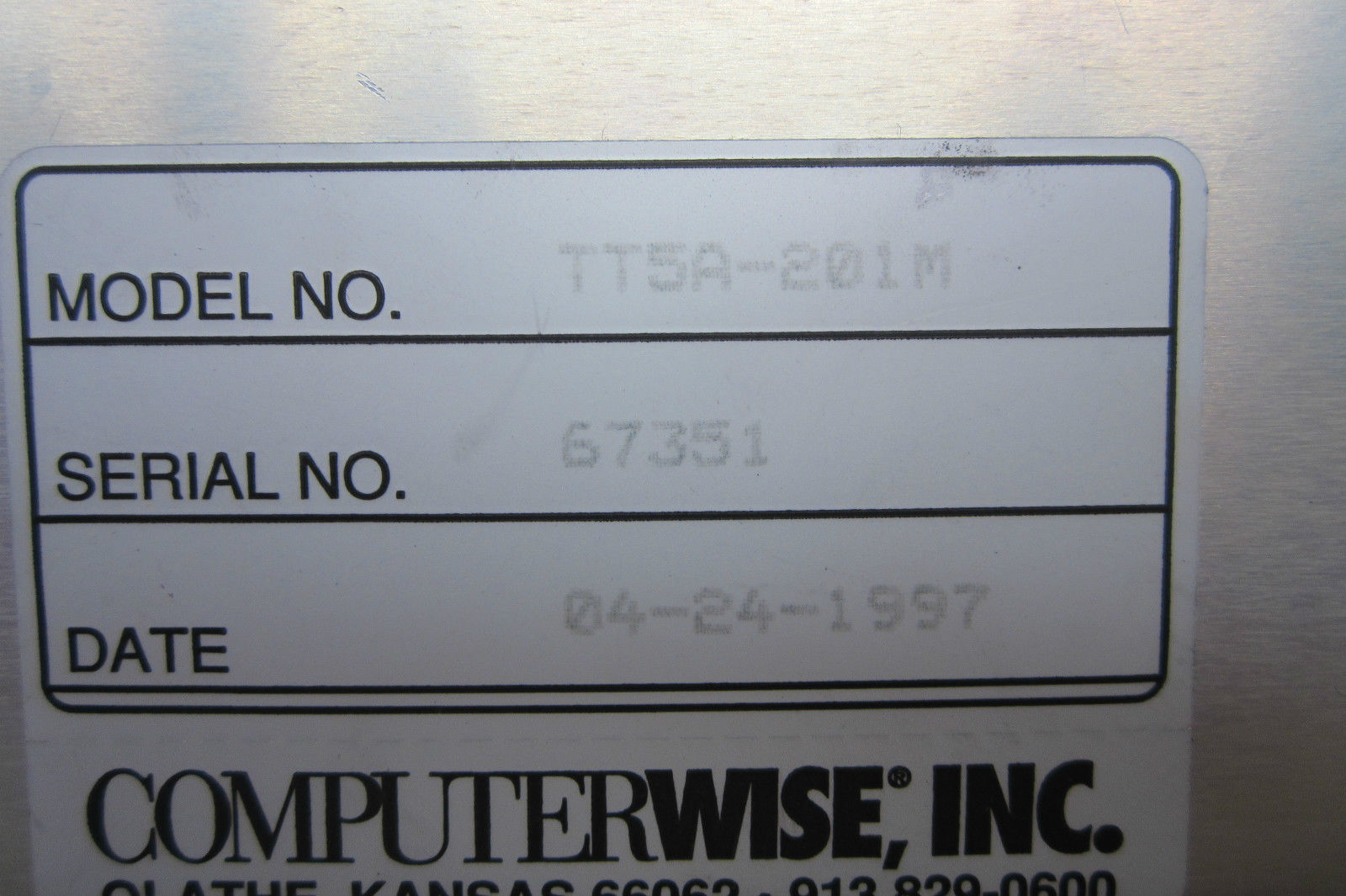 COMPUTERWISE INC. TT5A-201M PANEL TT5A201M - SB Industrial Supply, Inc.