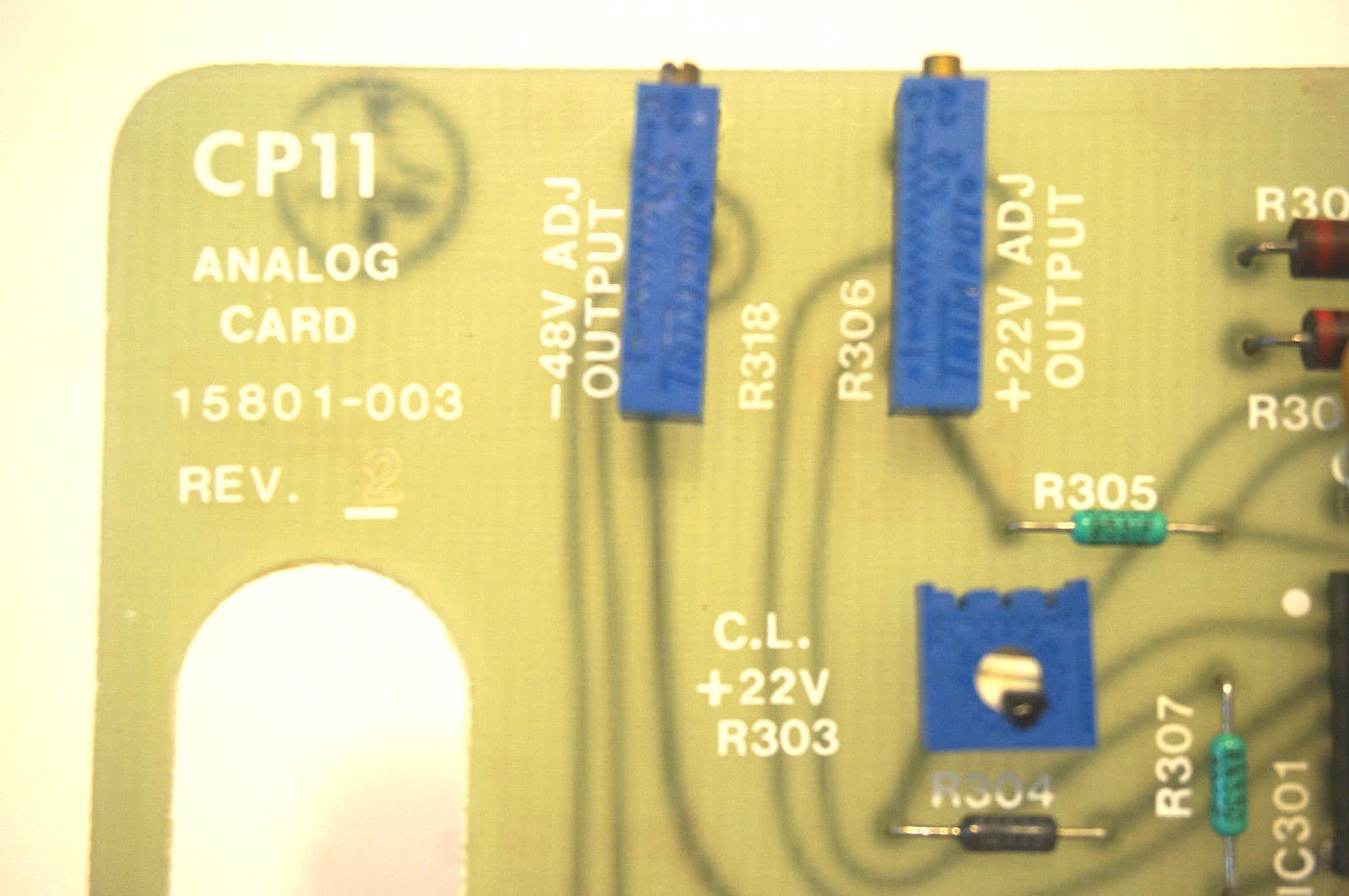 CP11 ANALOG CARD 15801-003-302 PC BOARD 15801003302 REV. 2 - SB ...