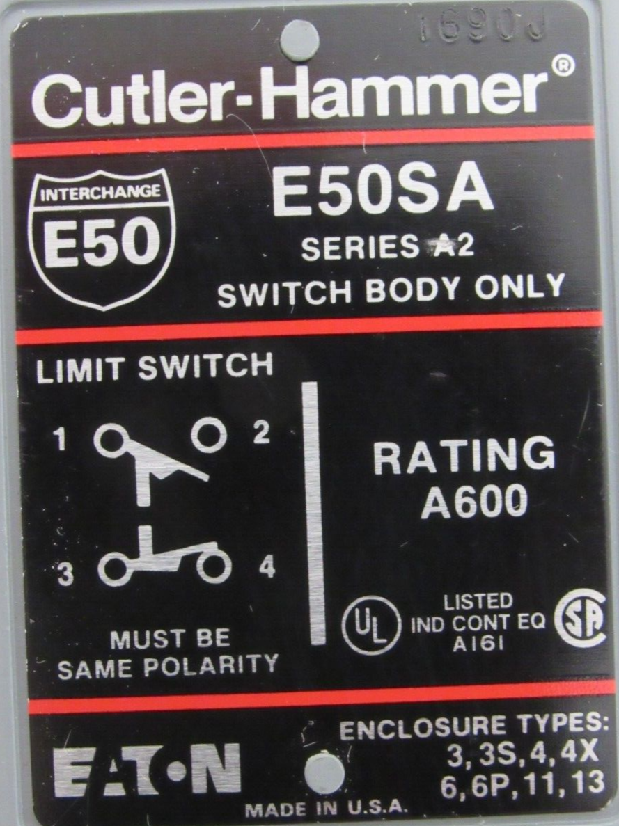 NEW CUTLER HAMMER E50ARI LIMIT SWITCH E50SA - SB Industrial Supply, Inc.