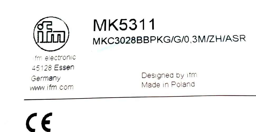 NEW IFM MKC3028BBPKG/G/0,3M/ZH/ASR-MK5311 CYLINDER SENSOR - SB ...