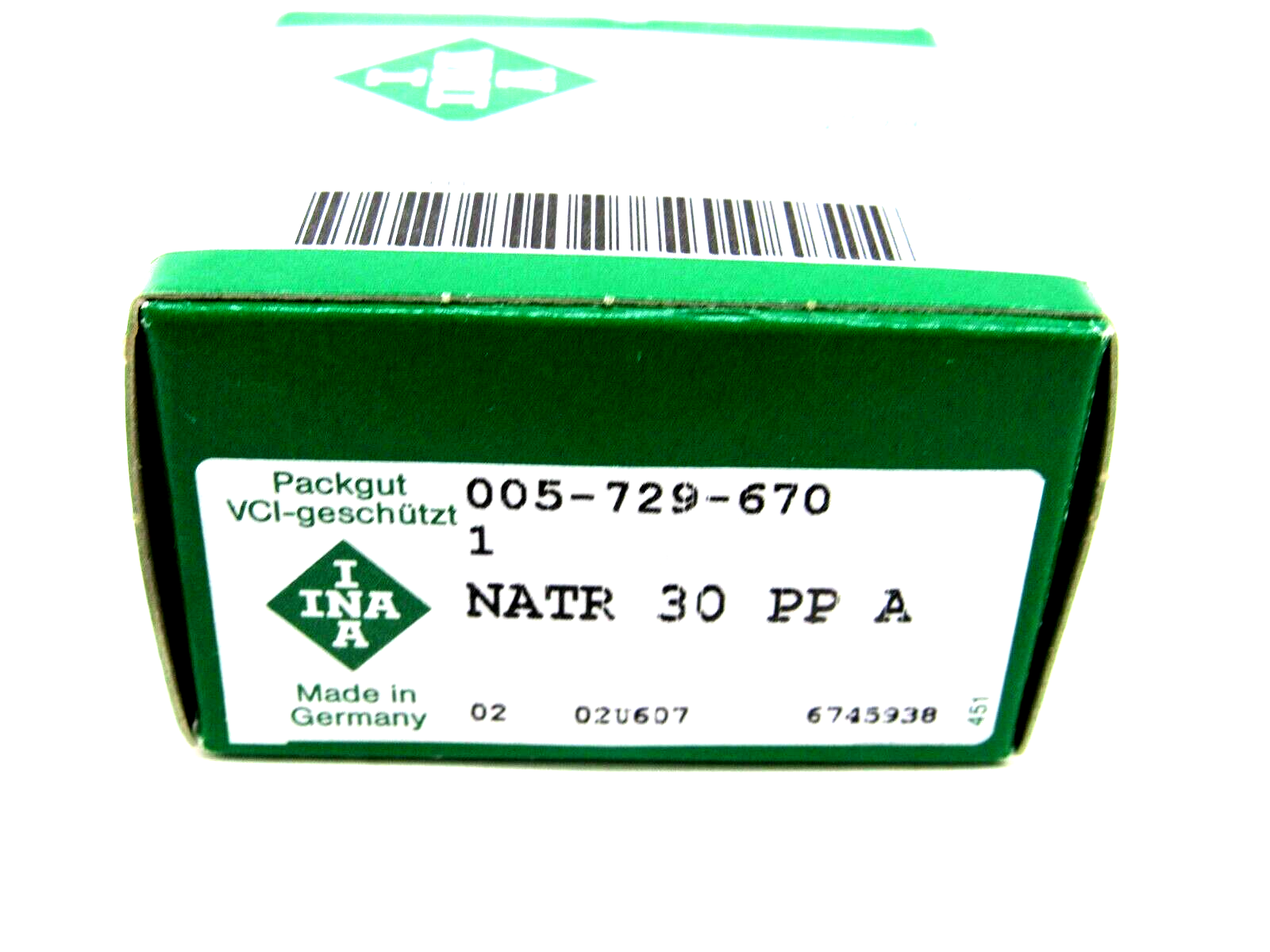 NEW INA NATR 30 PP A CROWNED YOKE ROLLER NATR30PPA - SB Industrial ...
