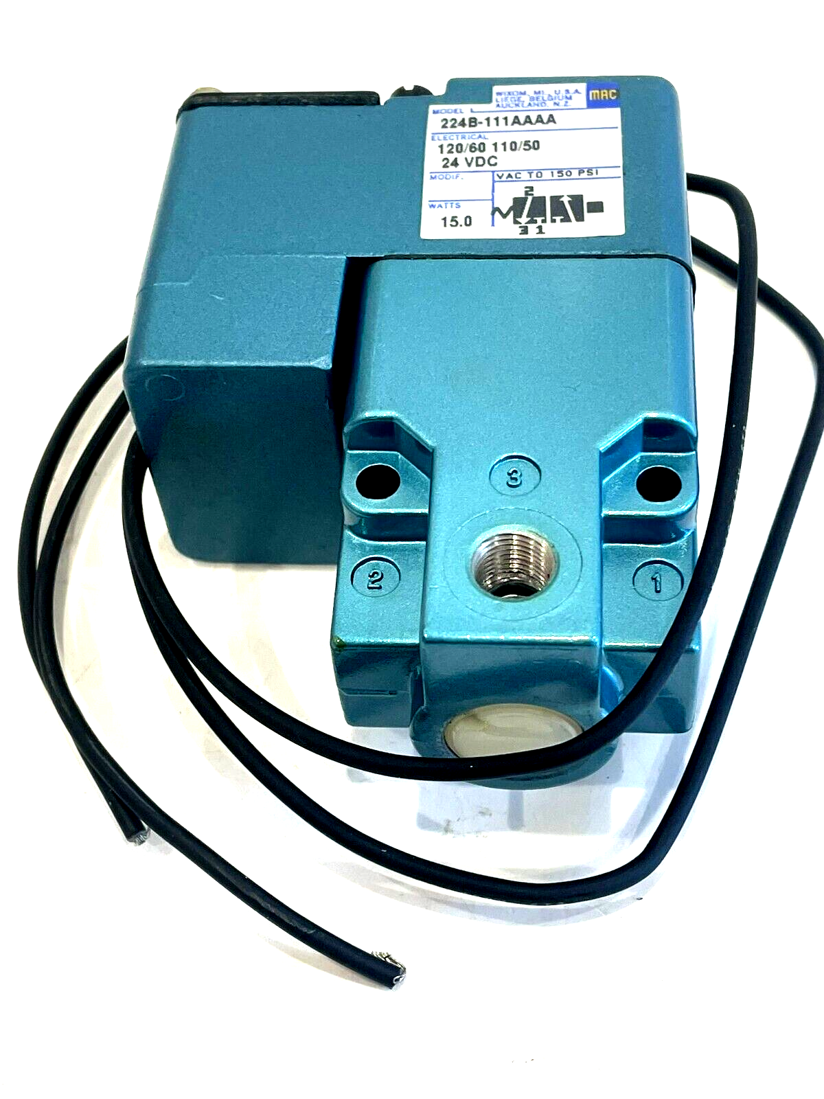 NEW MAC VALVES 224B-111AA SOLENOID VALVE 224B111AA - SB Industrial ...