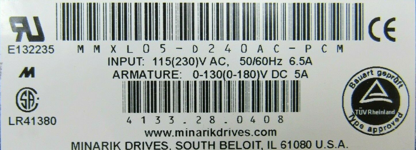 NEW MINARIK MMXL05-D240AC-PCM DRIVE MOTOR CONTROL MMXL05D240ACPCM - SB ...