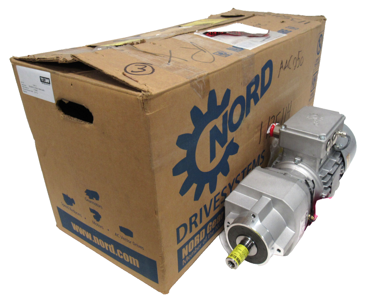 NEW NORD SK372.1ZVL-80L/4CUS GEARMOTOR 23.00:1 1HP 1" DIA. SK80L ...