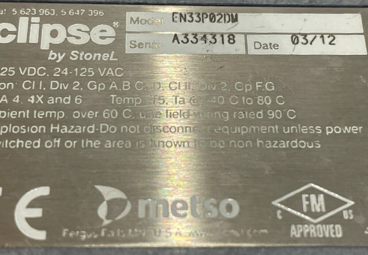 NEW STONEL EN33P02DM CONTROL SWITCH ECLIPSE SERIES - SB Industrial ...