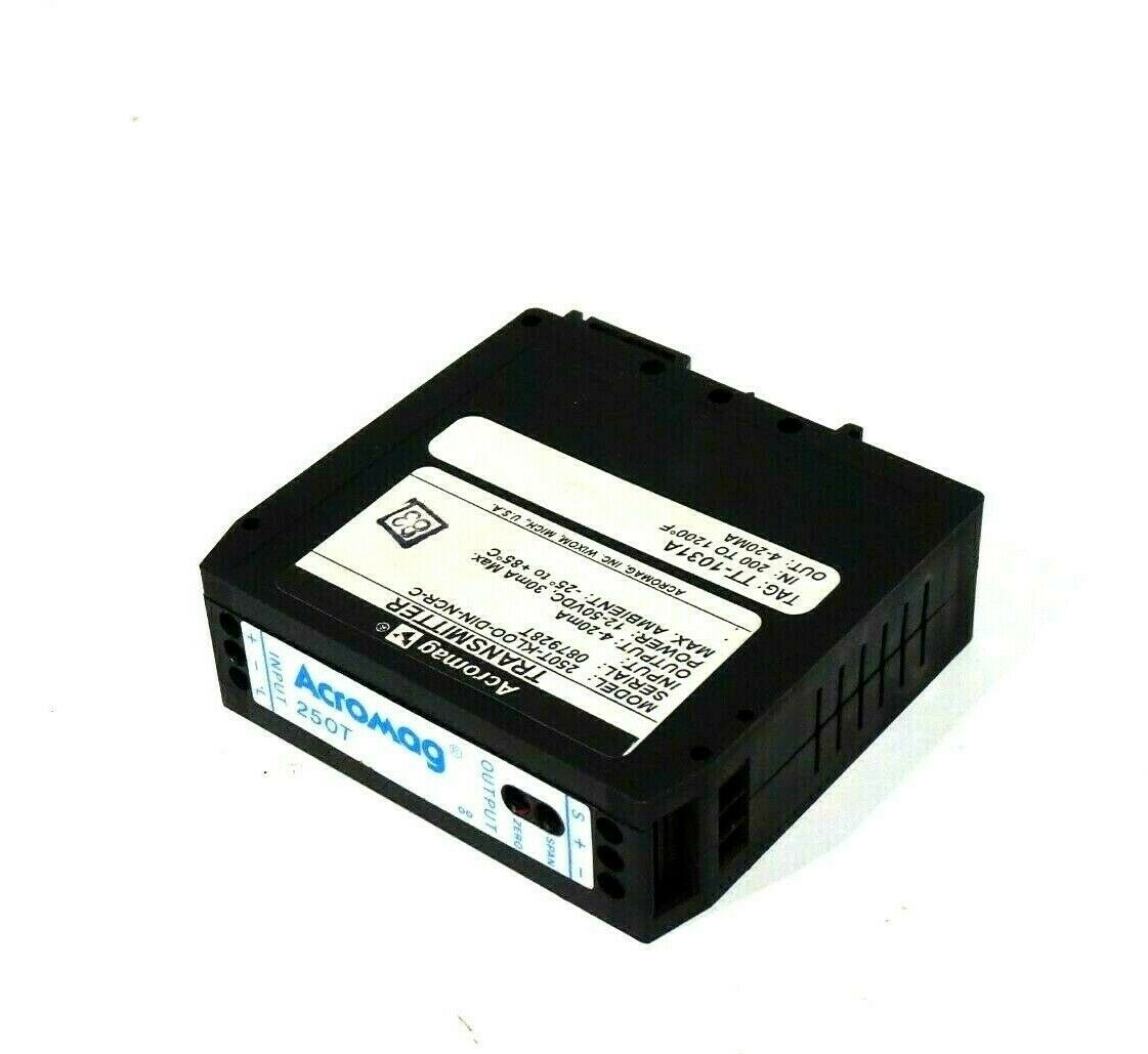 USED ACROMAG 250T-KLOO-DIN-NCR-C TRANSMITTER 250TKLOODINNCRC - SB ...
