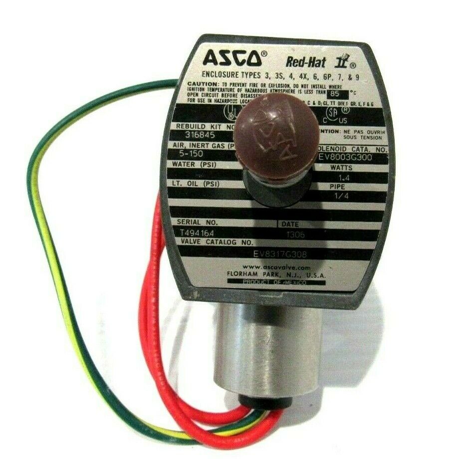 NEW ASCO EV8317G308 SOLENOID VALVE - SB Industrial Supply, Inc.