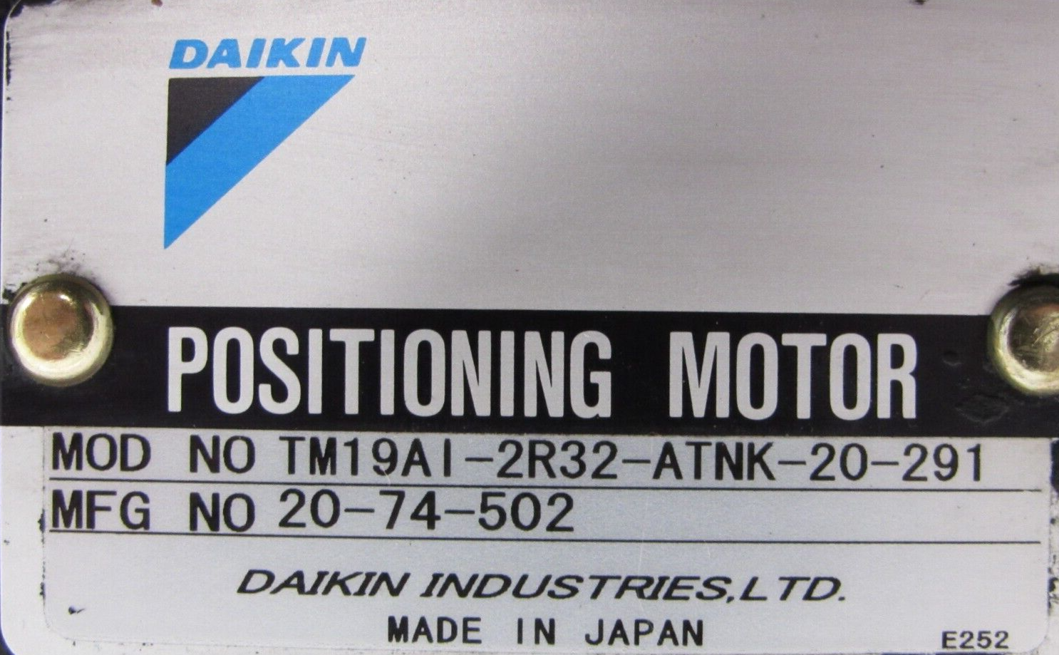 NEW DAIKIN TM19AI-2R32-ATNK-20-291 POSITIONING MOTOR ...