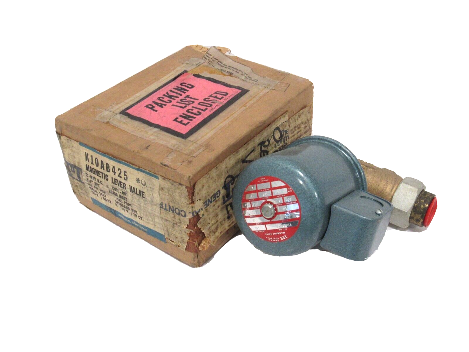 NEW ITT K10AB425 MAGNETIC LEVER VALVE 120V 3/4" NPT - SB Industrial ...