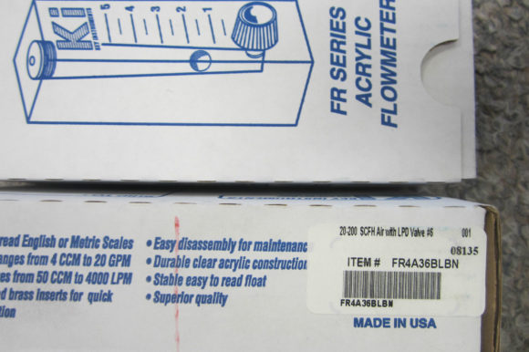 NEW KEY INSTRUMENTS FR4A36BLBN FLOWMETER - SB Industrial Supply, Inc.