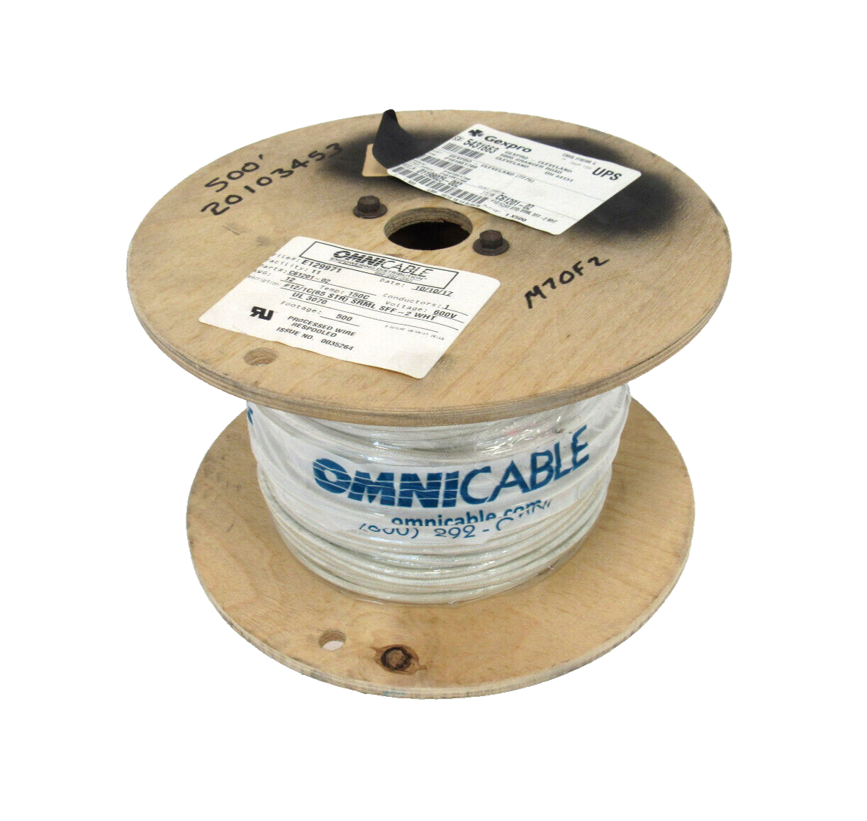 NEW OMNI CABLE C61201-02 CABLE 500' 12AWG 600V C6120102 - SB Industrial ...