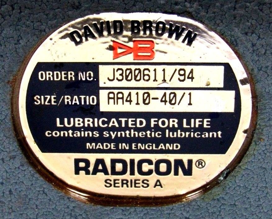 NEW RADICON J300611/94 WORM GEAR UNIT AA410-40/1 J30061194 - SB ...