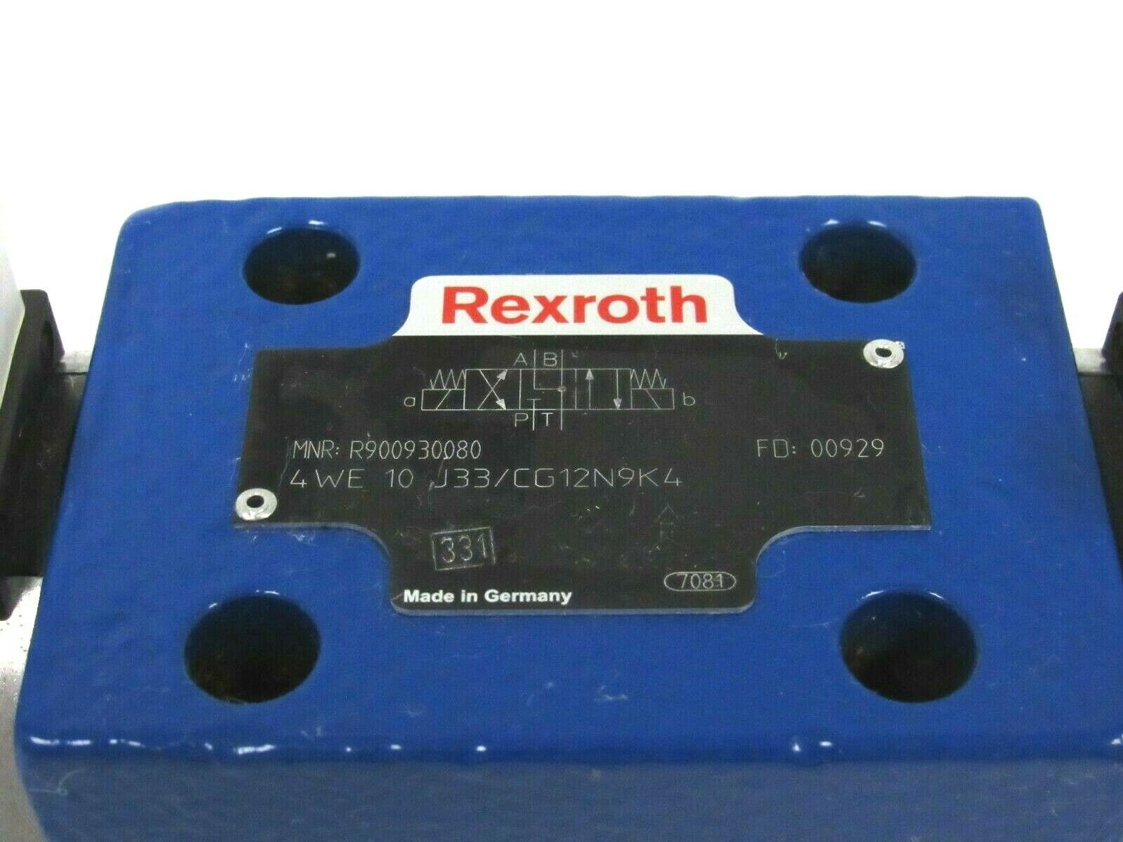 NEW REXROTH R900930080 4WE-10-J33/CG12N9K4 DIRECTIONAL SPOOL VALVE - SB ...