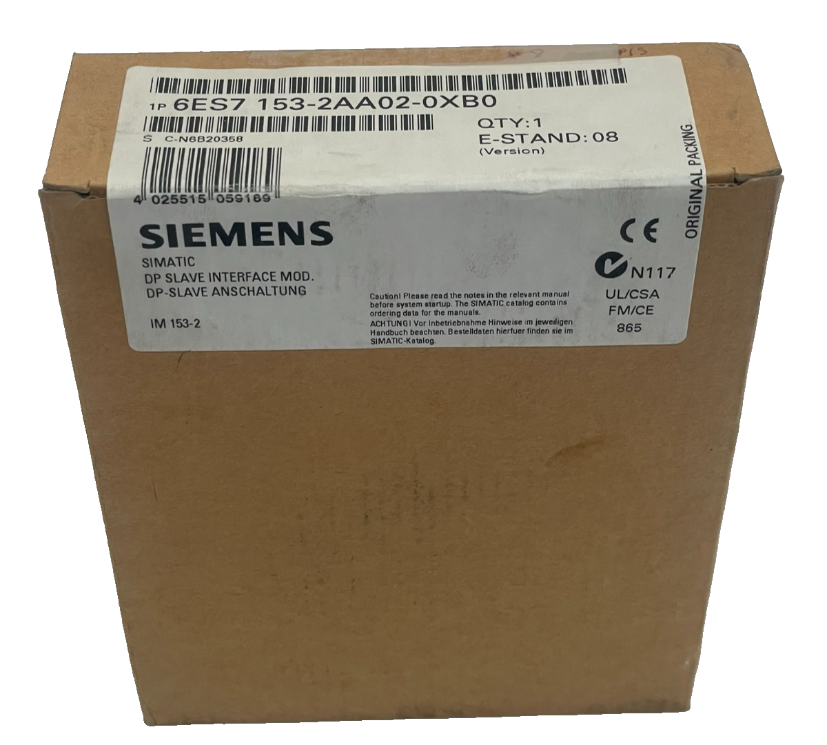NEW SEALED SIEMENS 6ES7153-2AA02-0XB0 INTERFACE MODULE 6ES71532AA020XB0 ...