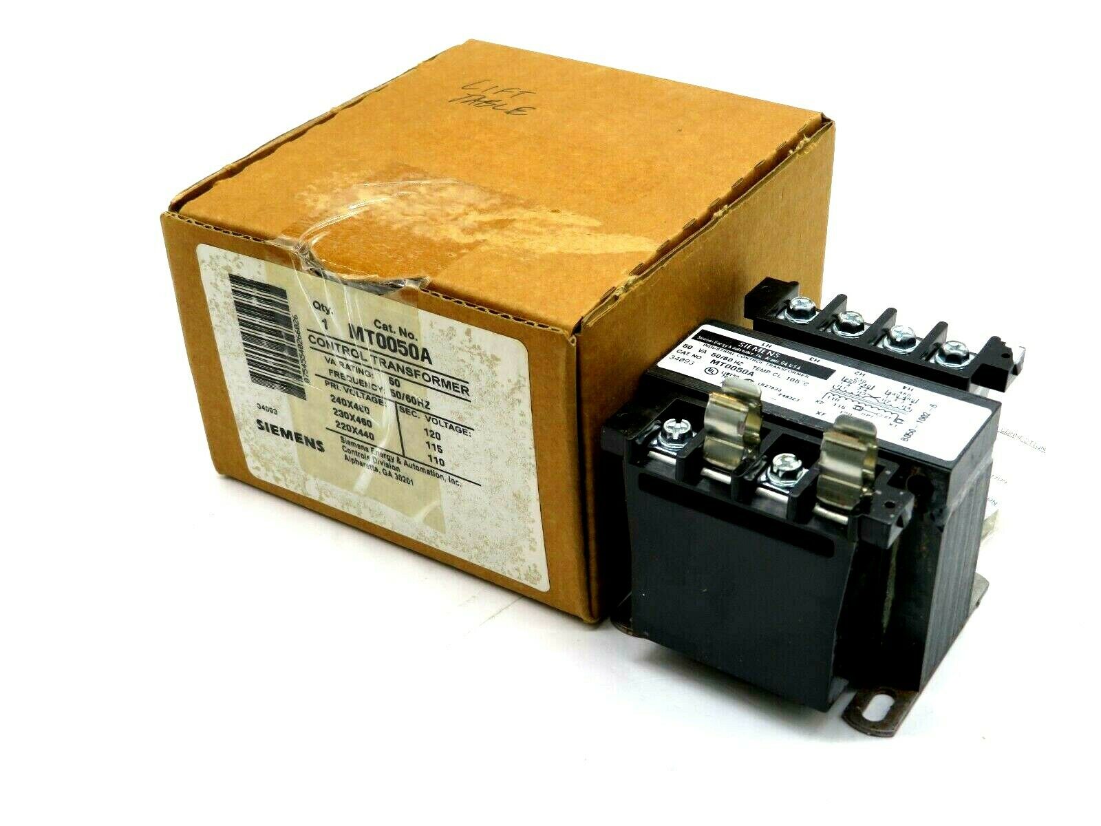 NEW SIEMENS MT0050A TRANSFORMER 50/60HZ 50VA - SB Industrial Supply, Inc.