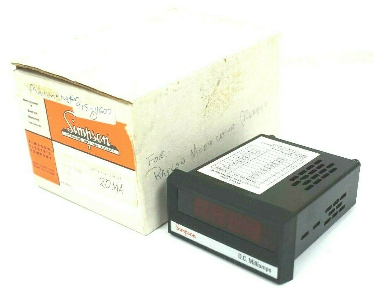 NEW SIMPSON 2866 24607 DIGITAL PANEL METER - SB Industrial Supply, Inc.