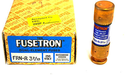 8 NEW BUSSMANN FUSETRON FRN-R 3 2/10 FUSES FRNR - SB Industrial Supply ...