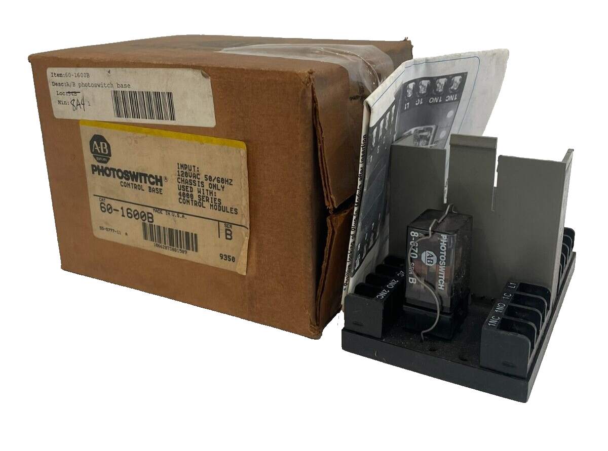 ALLEN BRADLEY 60-1600B CONTROL BASE SER.B 601600B NEW, SURPLUS - SB ...