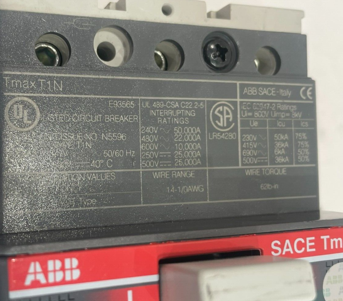 NEW ABB TMAX T1N CIRCUIT BREAKER 60AMP 50/60HZ 500V E93565 - SB ...