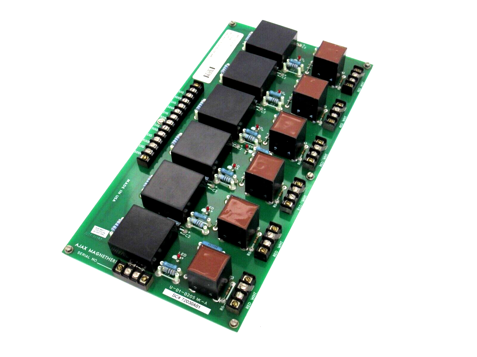 NEW AJAX MAGNETHERMIC 72030A01 CIRCUIT BOARD MRS-05-0158 U-01-0205 MK-A ...