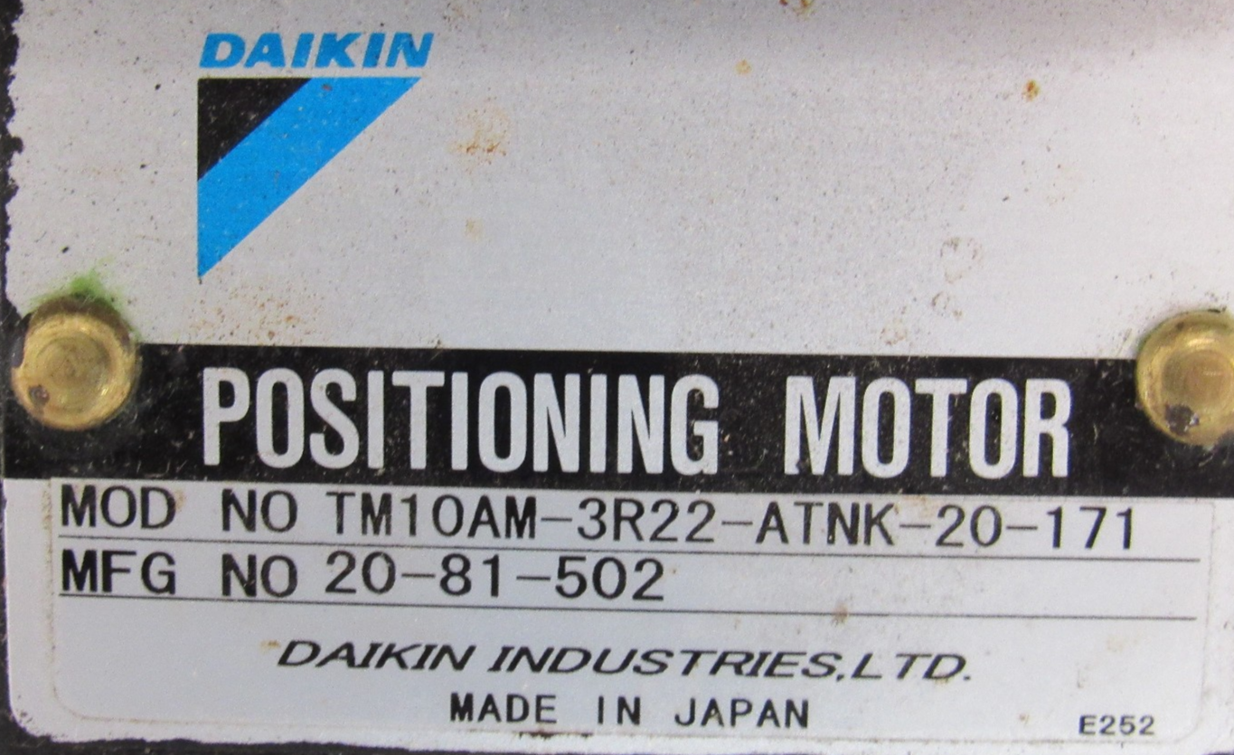 NEW DAIKIN TM10AM-3R22-ATNK-20-171 POSITIONING MOTOR 20-81-502 ...