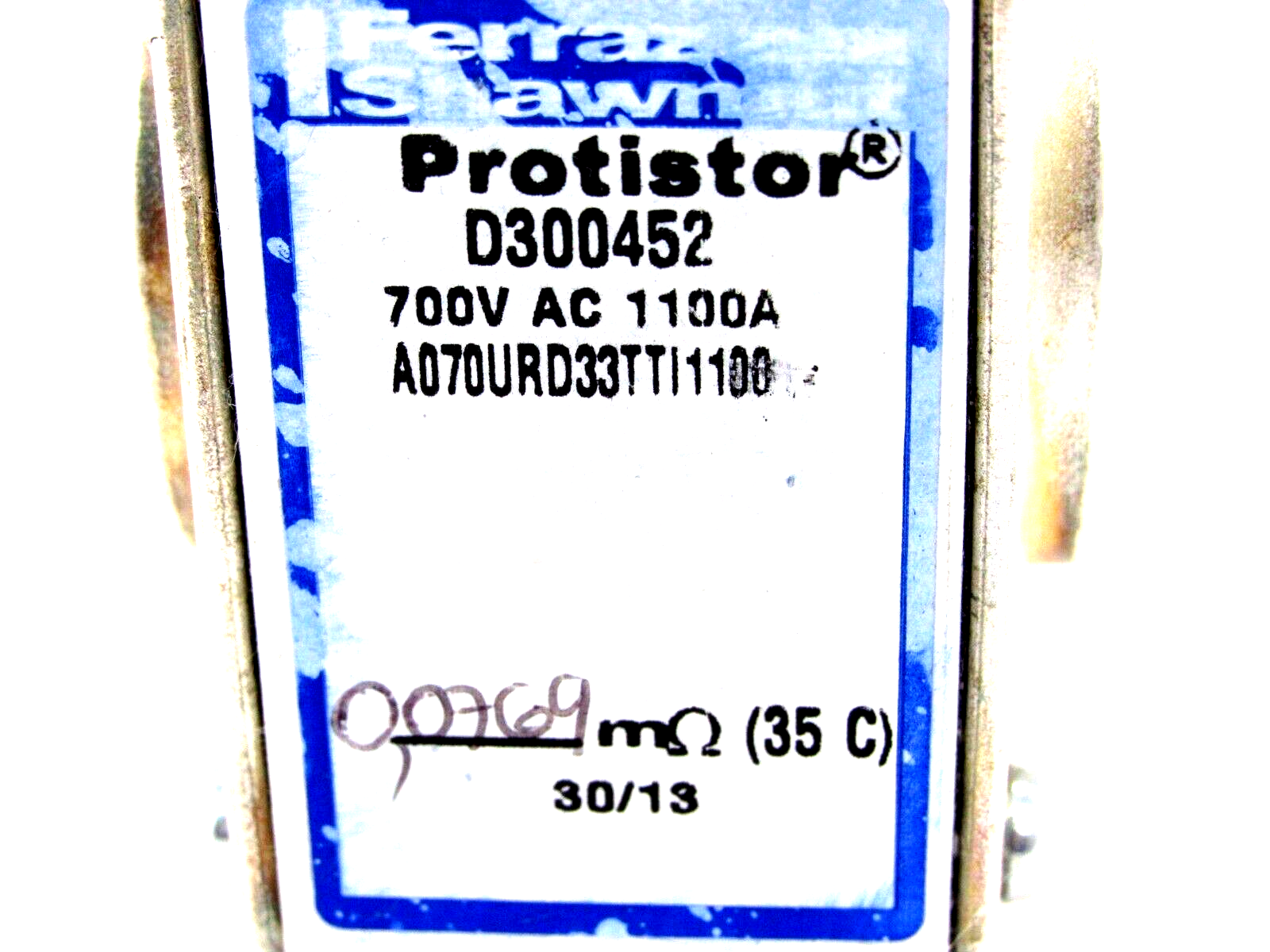NEW FERRAZ SHAWMUT A070URD33TTI1100 FUSE PROTISTOR 700V AC 1100A ...