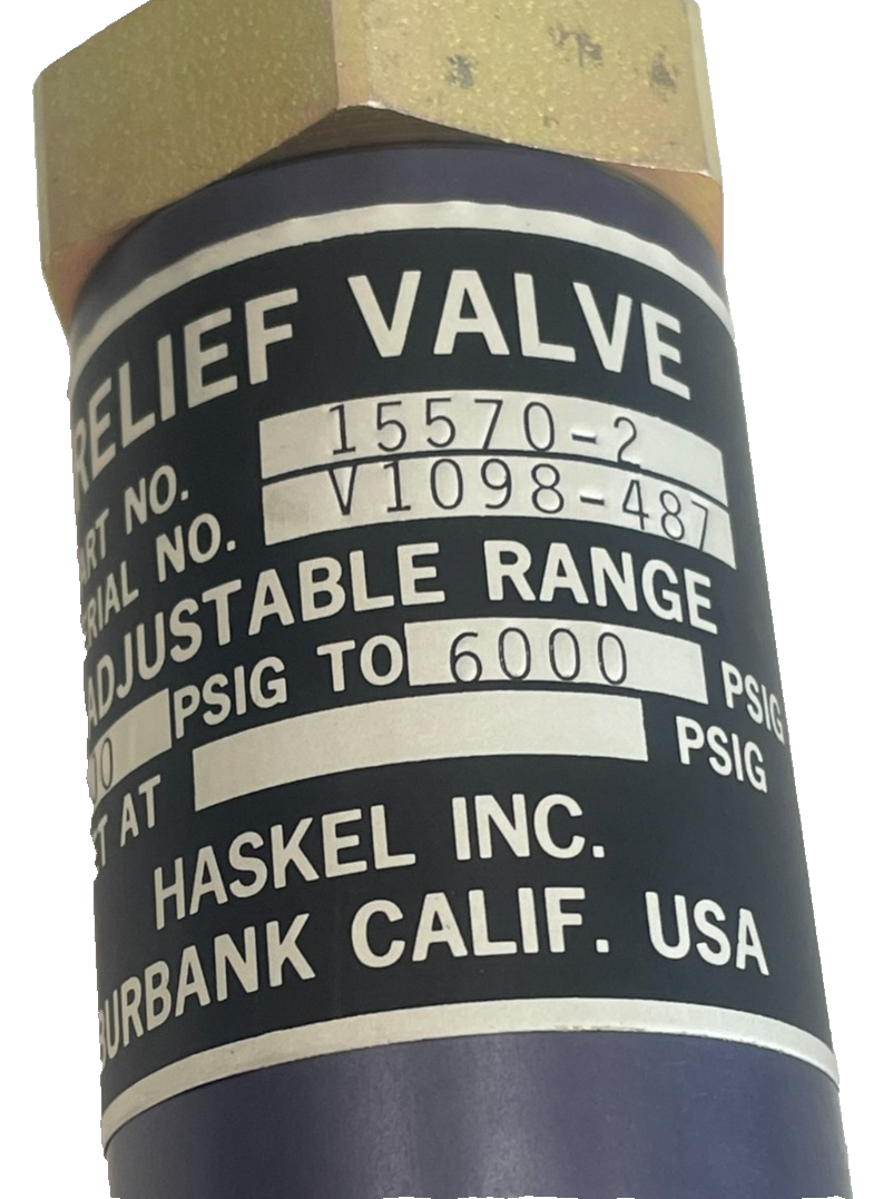 NEW HASKEL 15570-2 RELIEF VALVE 155702 - SB Industrial Supply, Inc.