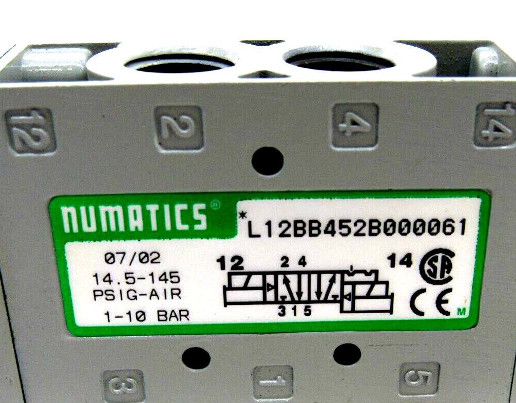 NEW NUMATICS L12BB452B000061 SOLENOID VALVE - SB Industrial Supply, Inc.