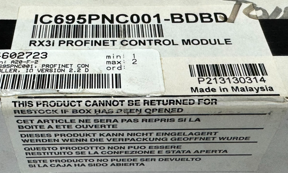 NEW SEALED GE FANUC / EMERSON IC695PNC001-BDBD RX3i PROFINET CONTROLLER ...