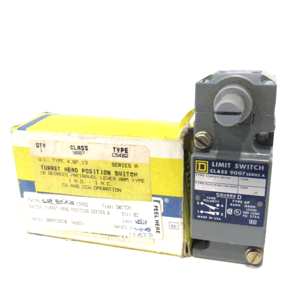 NEW SQUARE D 9007C54B2 LIMIT SWITCH - SB Industrial Supply, Inc.