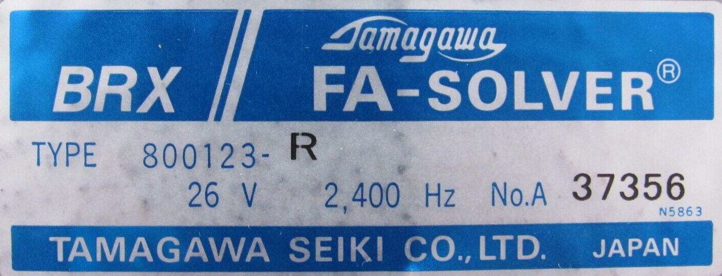 NEW TAMAGAWA 800123-R RESOLVER FA-SOLVER 26V 2400 HZ 800123R - SB ...