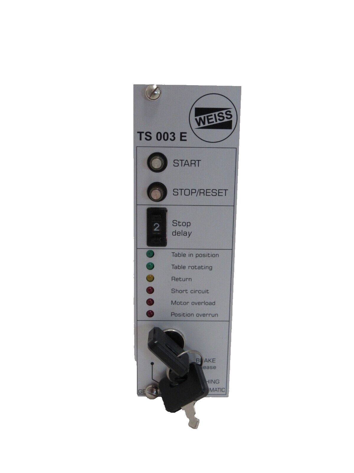NEW WEISS TS 003 E CONTROL CARD TS003E - SB Industrial Supply, Inc.