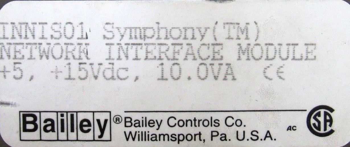 USED BAILEY INNIS01 SYMPHONY NETWORK INTERFACE MODULE - SB Industrial ...