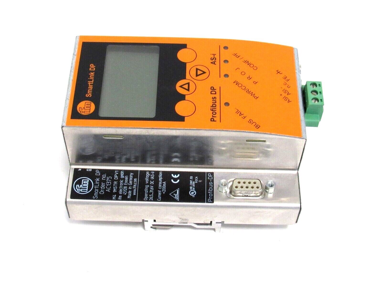 USED IFM AC1375 INTERFACE PROFIBUS DP GATEWAY M4-1MSTR-DPV1 - SB ...