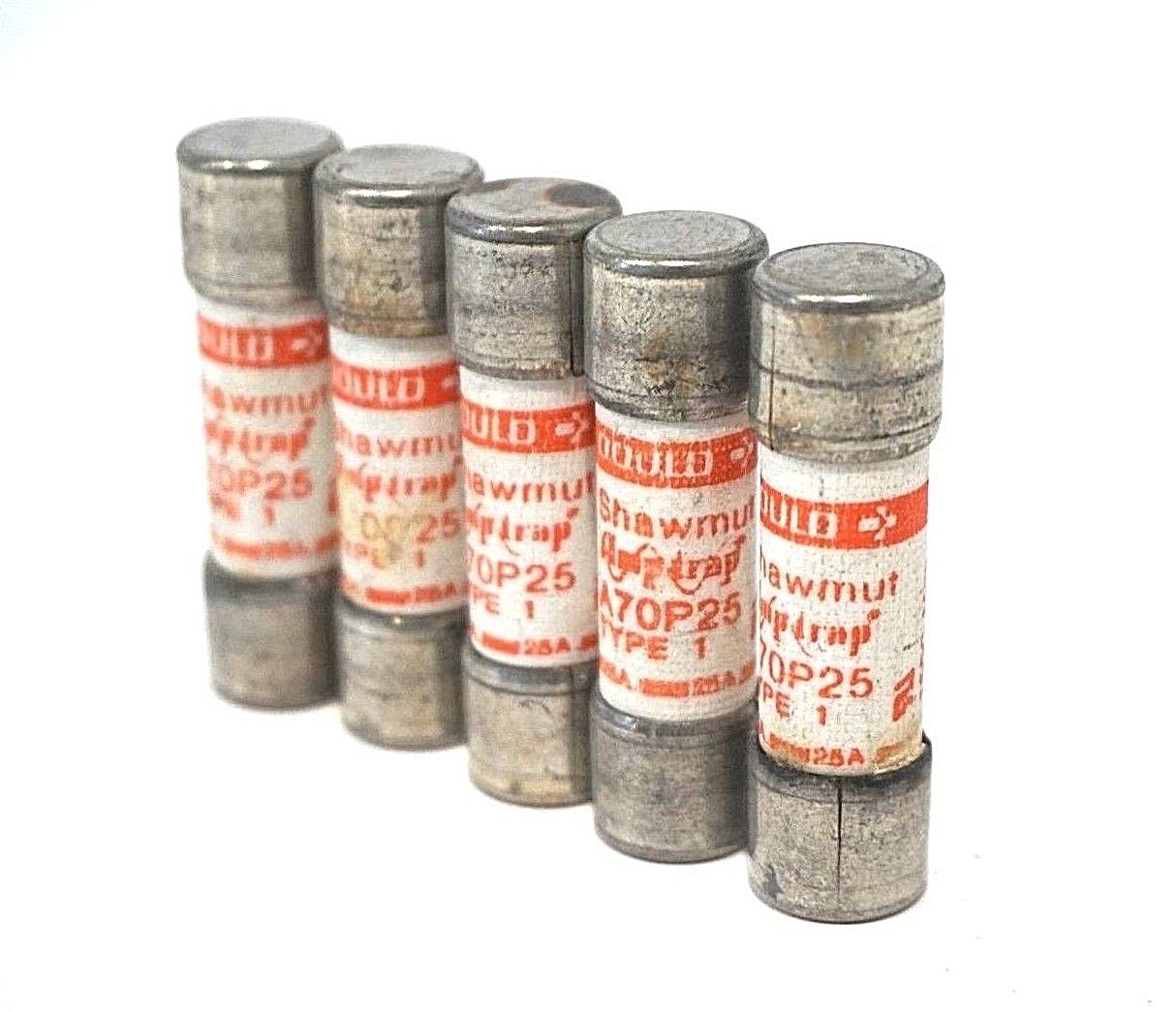5 NEW GOULD SHAWMUT A70P25 FUSES - SB Industrial Supply, Inc.