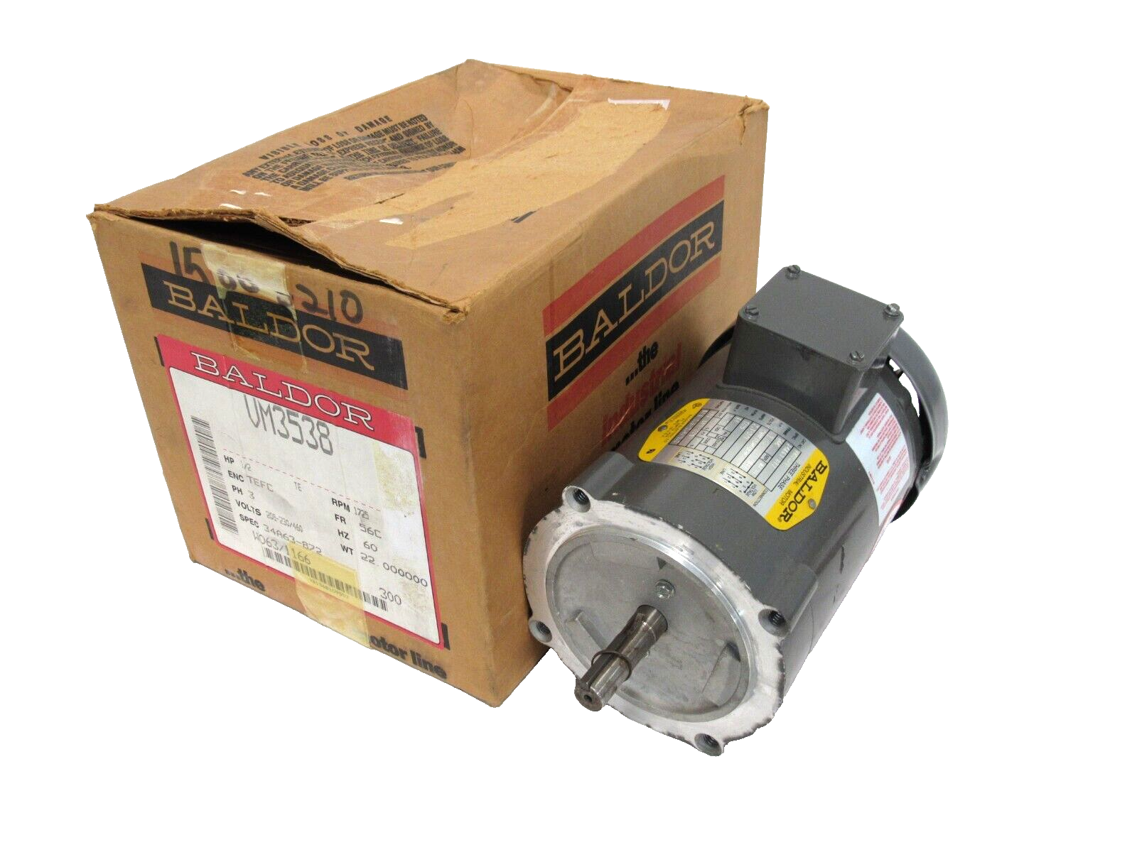 NEW BALDOR VM3538 MOTOR 1/2HP 208-230/460V 1725RPM 56C 34A63-872 - SB ...