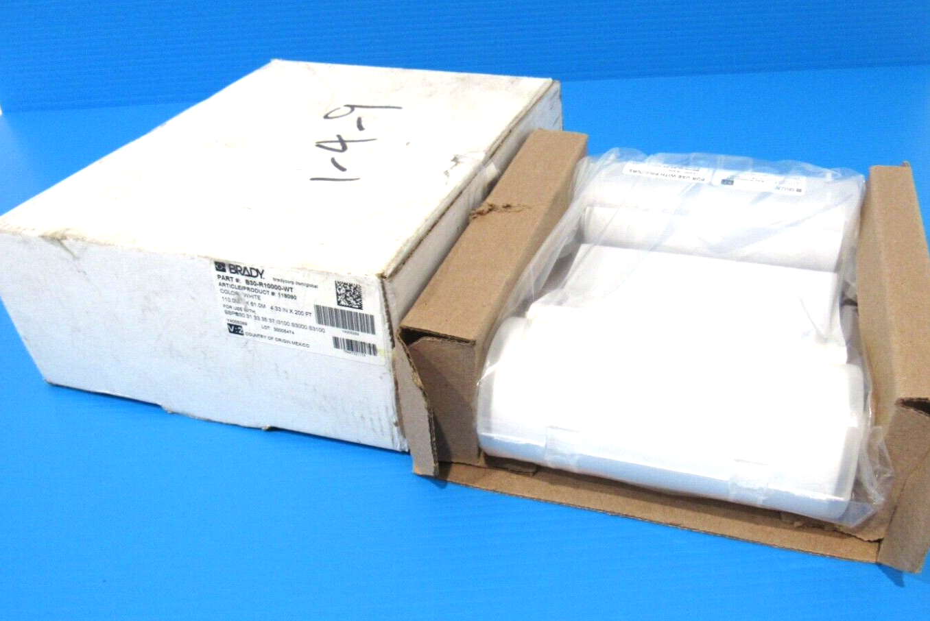 NEW BRADY B30-R10000-WT PRINTER RIBBON B30R10000WT - SB Industrial ...