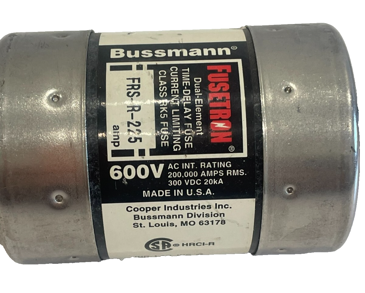 NEW BUSSMANN FRS-R-225 FUSE 600 V 225AMP FRSR225 - SB Industrial Supply ...
