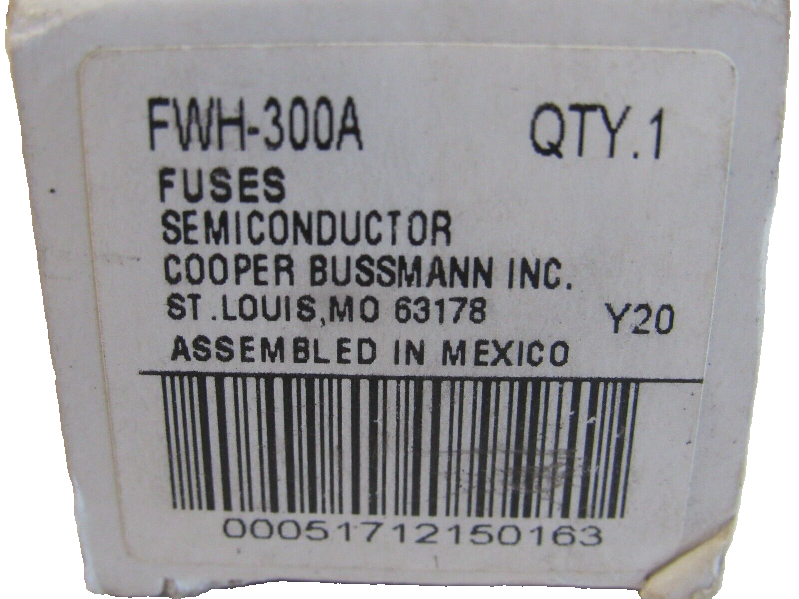 NEW COOPER BUSSMANN FWH-300A SEMI CONDUCTOR FUSES - SB Industrial ...