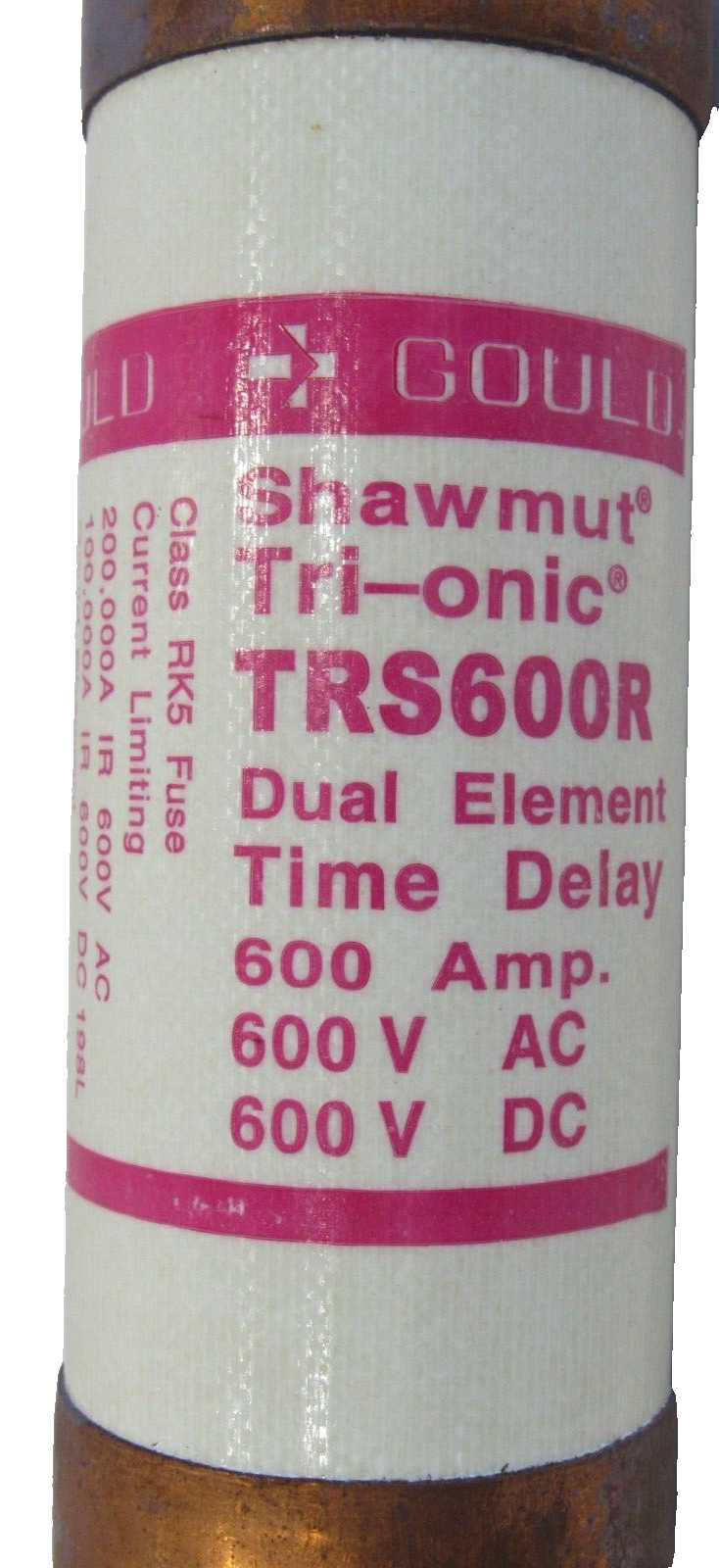 NEW GOULD SHAWMUT TRS-600R DUAL ELEMENT TIME DELAY FUSE TRS600R - SB ...