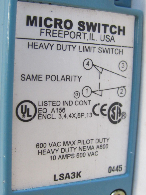 NEW HONEYWELL MICROSWITCH LSA3K LIMIT SWITCH - SB Industrial Supply, Inc.