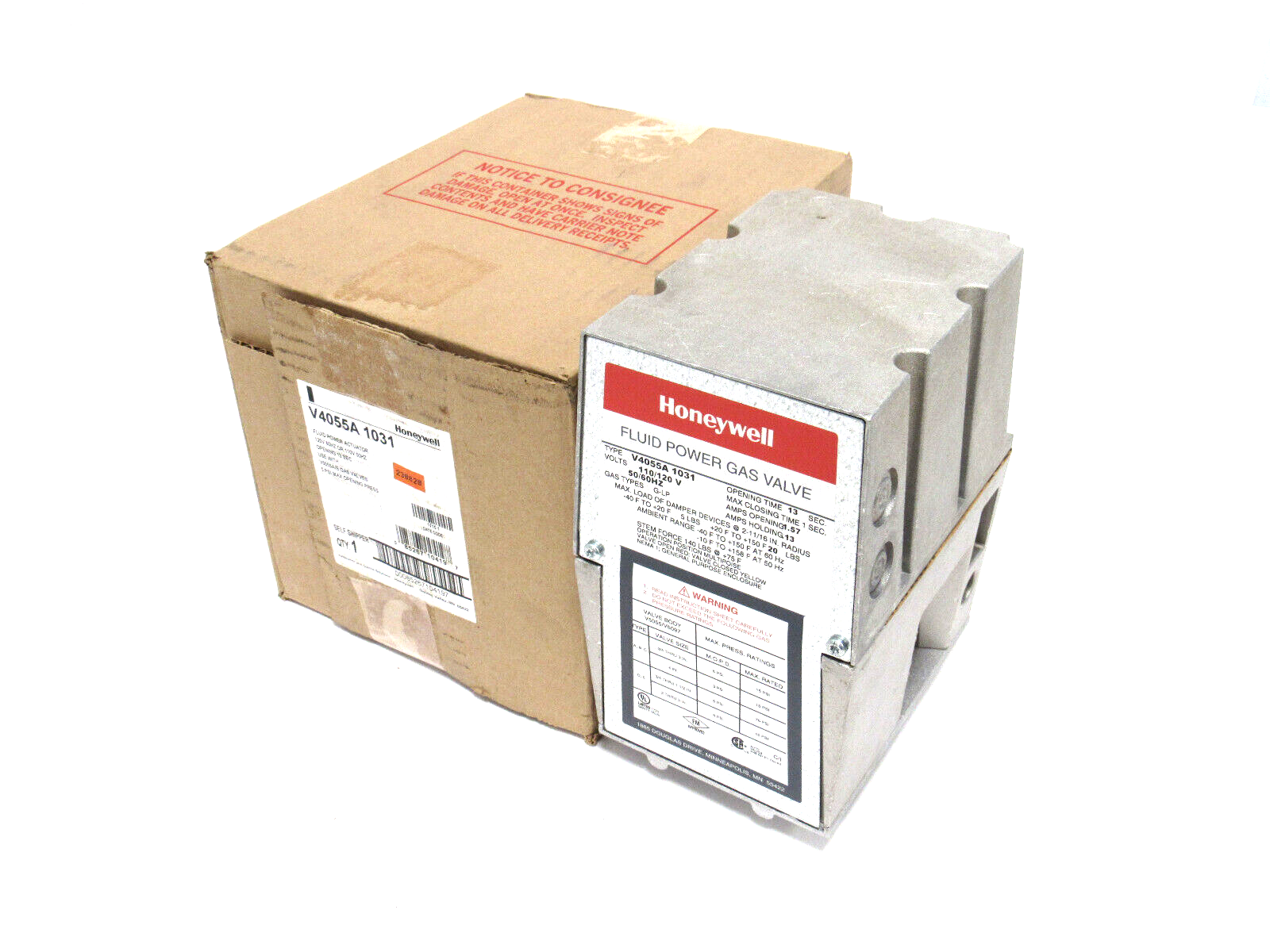 NEW HONEYWELL V4055A-1031 ACTUATOR 110/120V 13 SEC. V4055A1031 - SB ...