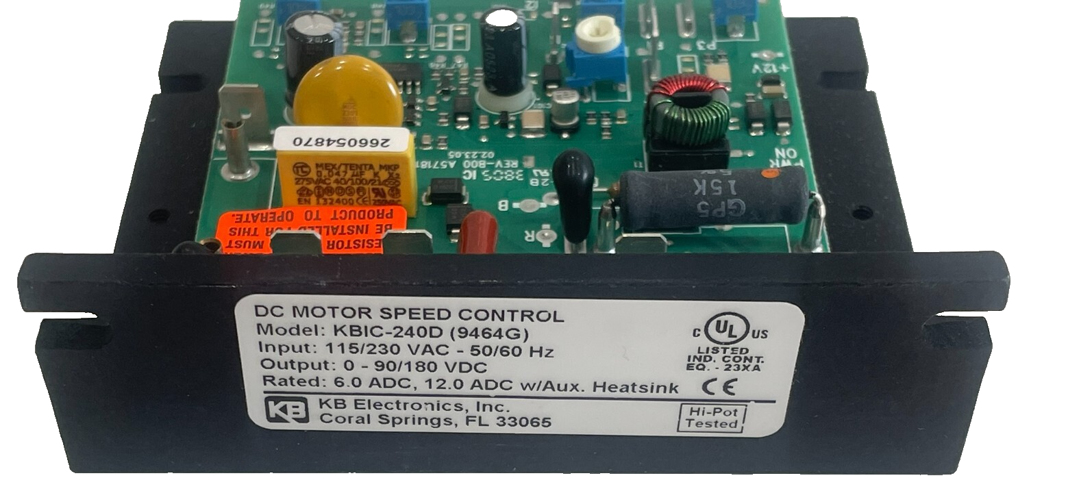 NEW KB ELECTRONICS KBIC-240D DC MOTOR SPEED CONTROL 9464G KBIC240D - SB ...
