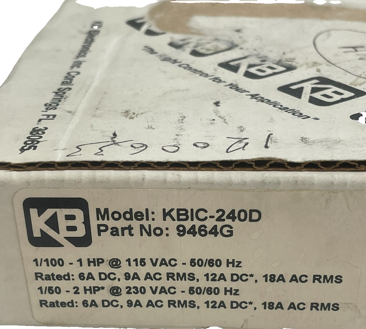NEW KB ELECTRONICS KBIC-240D DC MOTOR SPEED CONTROL 9464G KBIC240D - SB ...