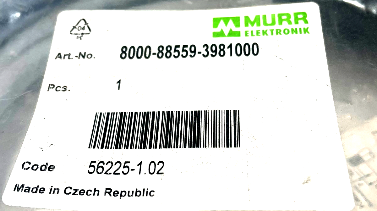 NEW MURR ELEKTRONIK 8000-88559-3981000 CABLE 8000885593981000 - SB Industrial Supply, Inc.